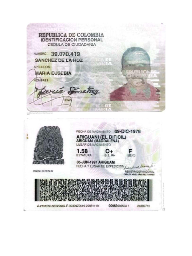 Cedula Maria Sanchez - Compressed | PDF