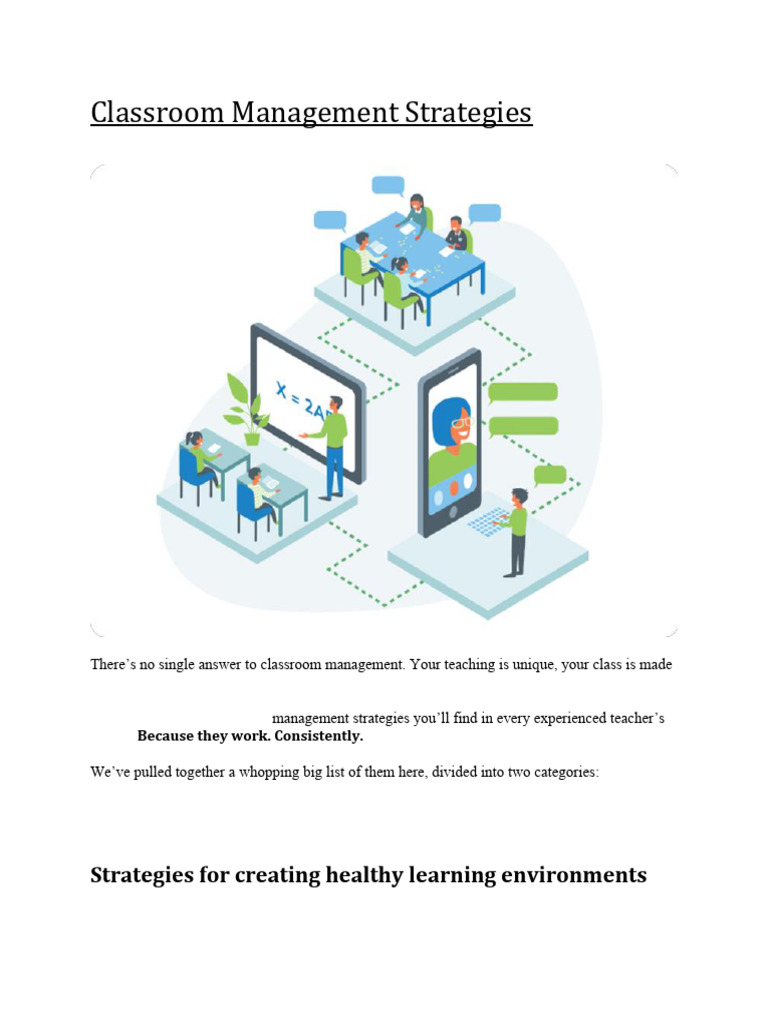 Classroom Management Tips | PDF | Classroom Management | Learning