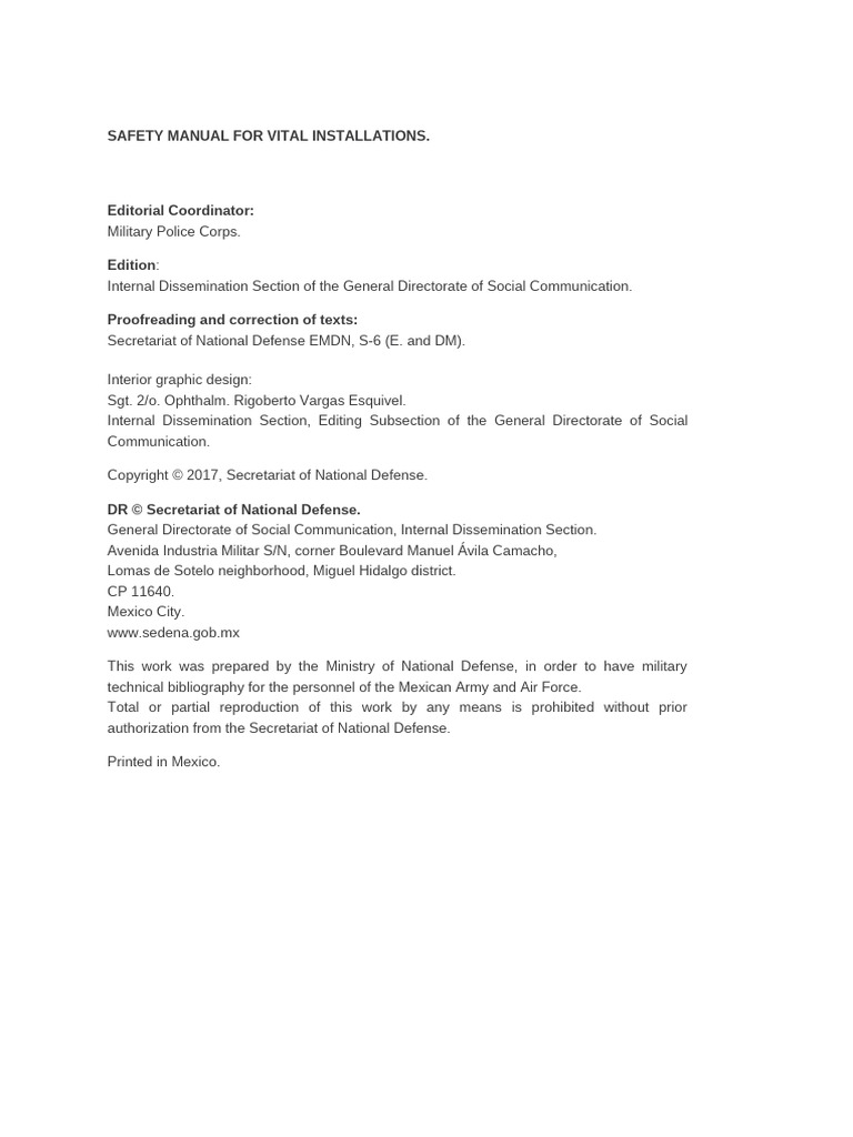 Manual of Security For Vital Installations | PDF | Incandescent Light ...