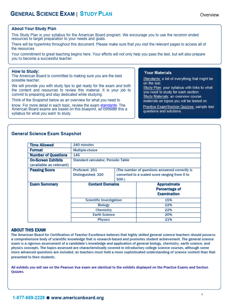 General Science Study Plan 2018 | PDF | Biology | Dna