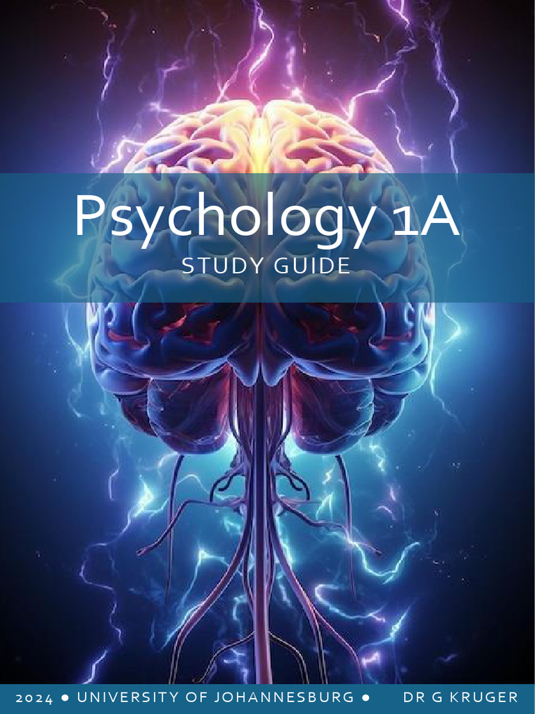 Study Guide - PSY1A - 2024 - FIN | PDF | Memory | Perception
