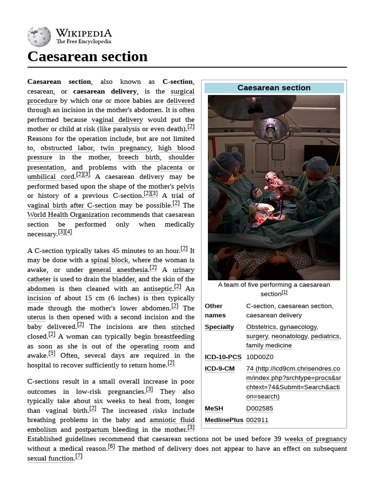 Caesarean_section | PDF | Caesarean Section | Childbirth