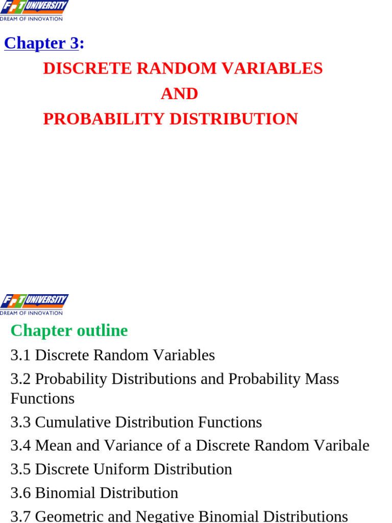 Chapter 3 - Discrete Radom Variables and Probability Distribution | PDF | Probability ...