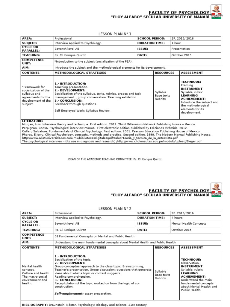 Mental Health Lesson Plan | PDF | Psychology | Reading Comprehension