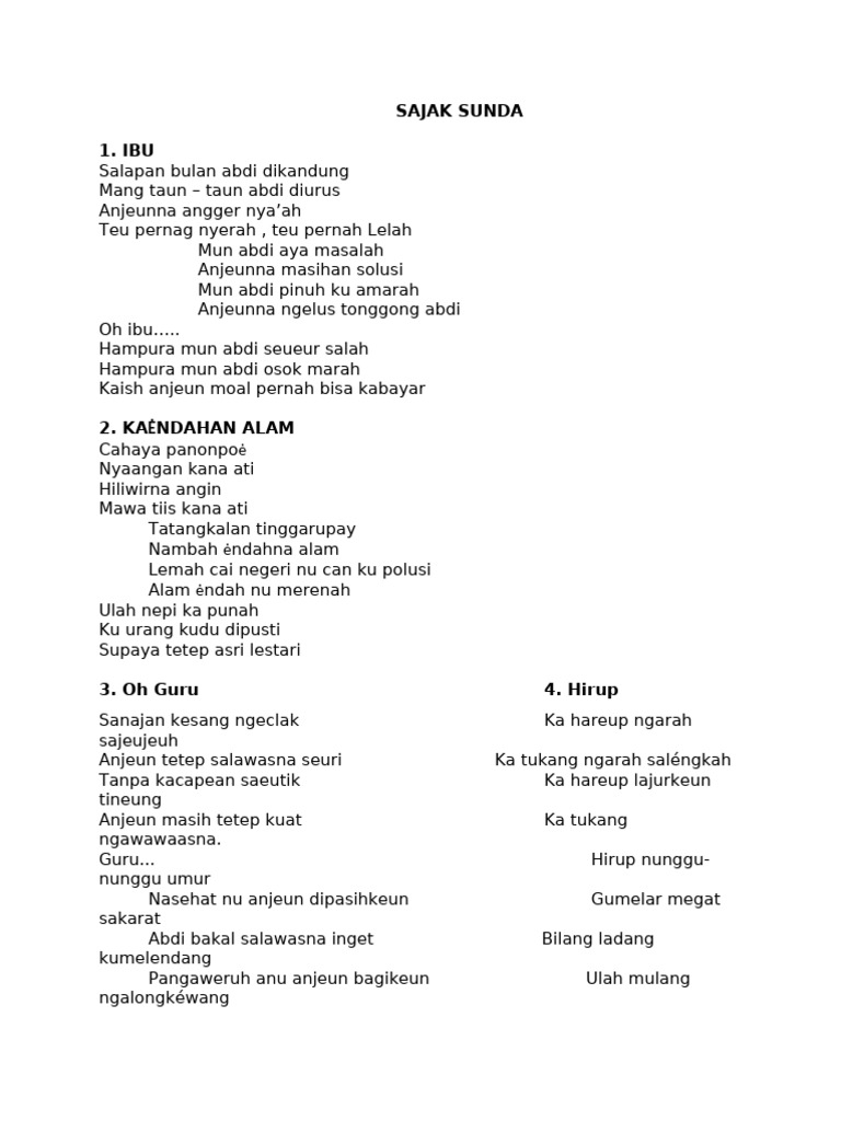 Sajak Sunda | PDF