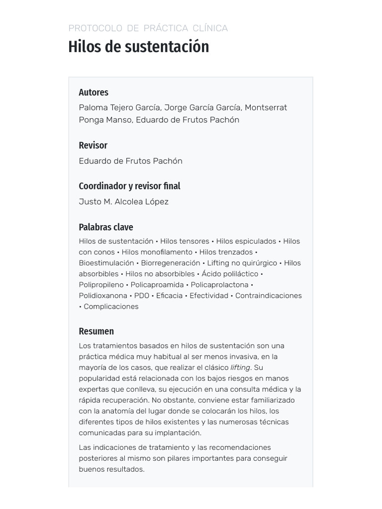 Tema 22. COMPLEMENTARIO HILOS Protocolo-SEME-Hilos | PDF | Mycobacterium | Efecto adverso
