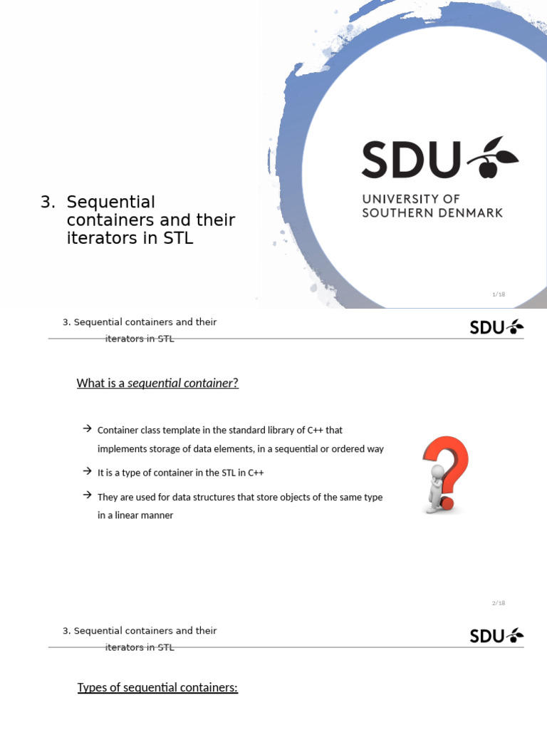 STL Sequential Containers Overview | PDF | Computing | Algorithms And ...