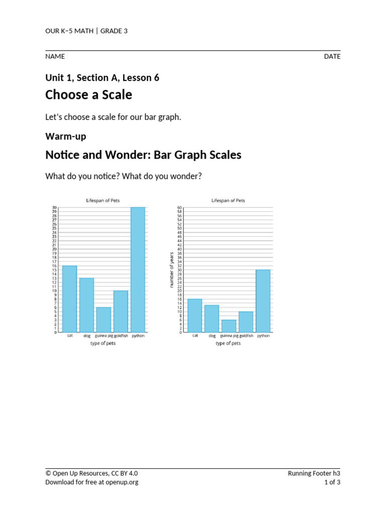 Ccss Grade - 3 Unit - 1 Section - A Lesson - 6 Student - Lesson en | PDF