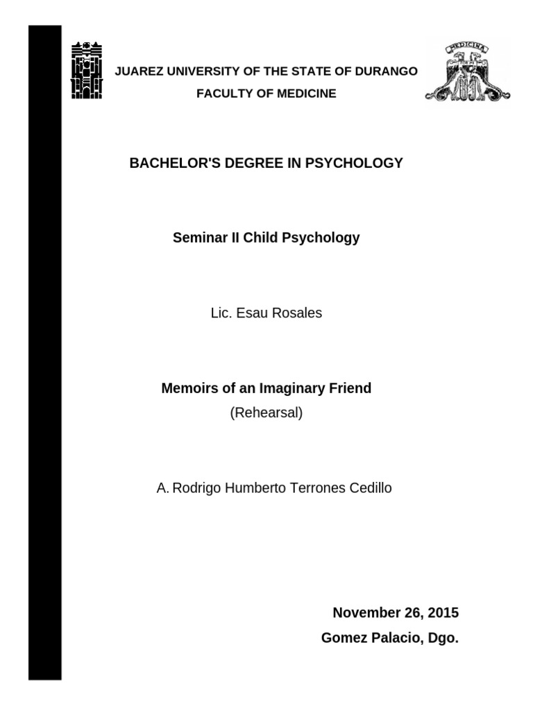 Memories of An Imaginary Friend | PDF | Empathy | Mental Disorder