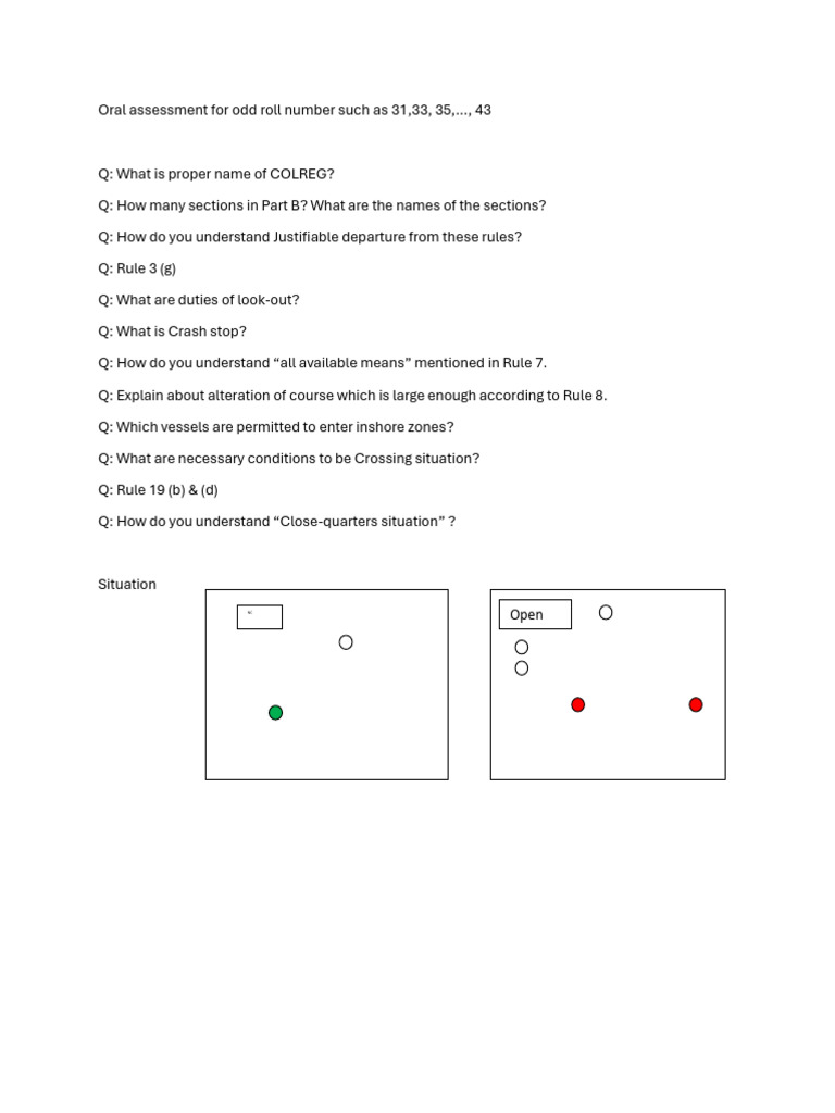 Oral Assessment For Odd Roll Number Such As 31 | PDF