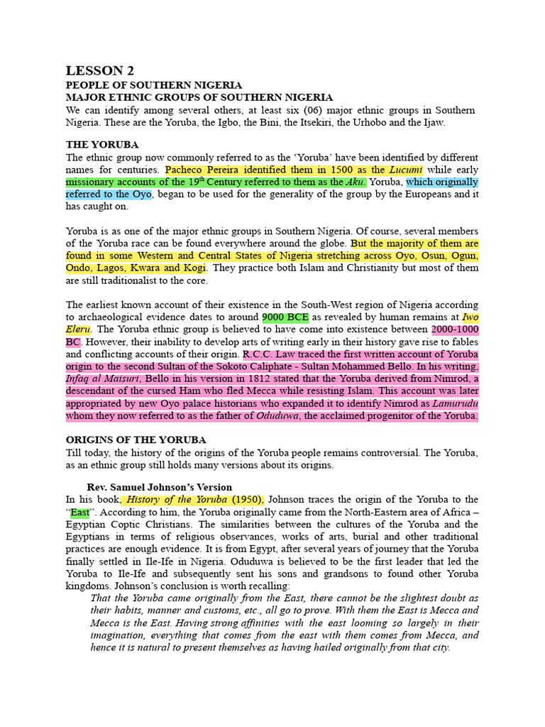 GST 113 LESSON 2 | PDF