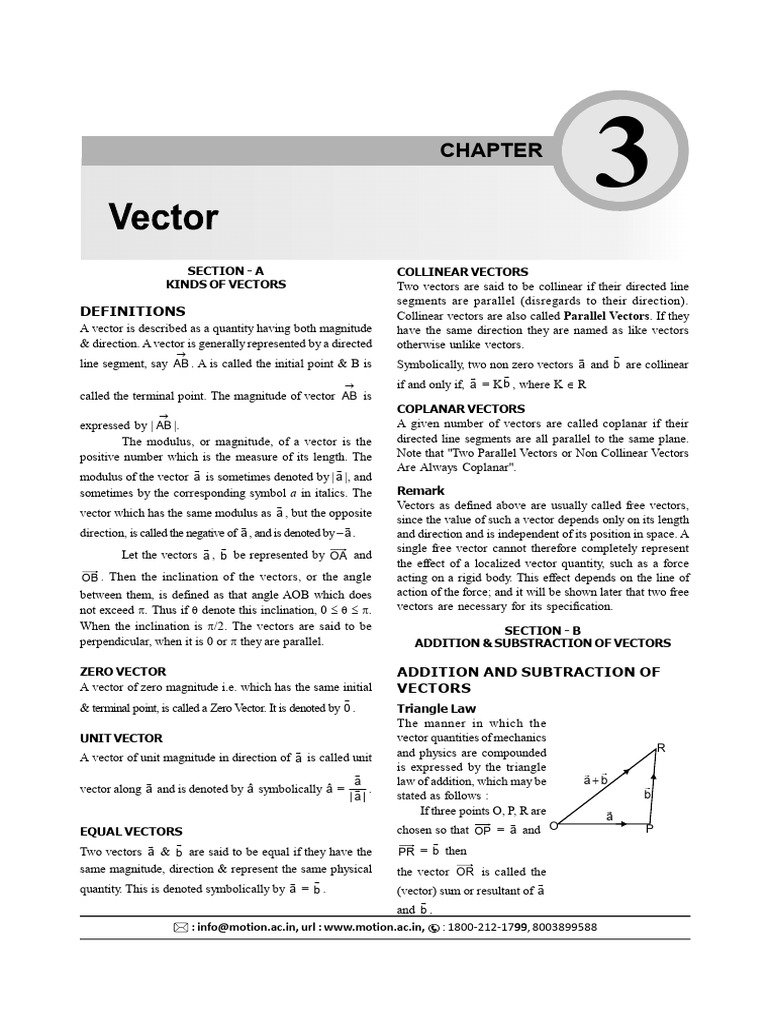 Vector-Theory JEE | PDF | Euclidean Vector | Line (Geometry)