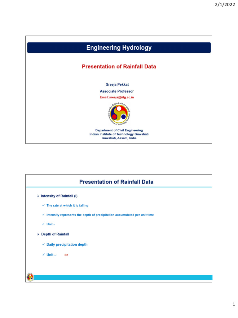 Rainfall Data Presentation Techniques | PDF | Rain | Contour Line