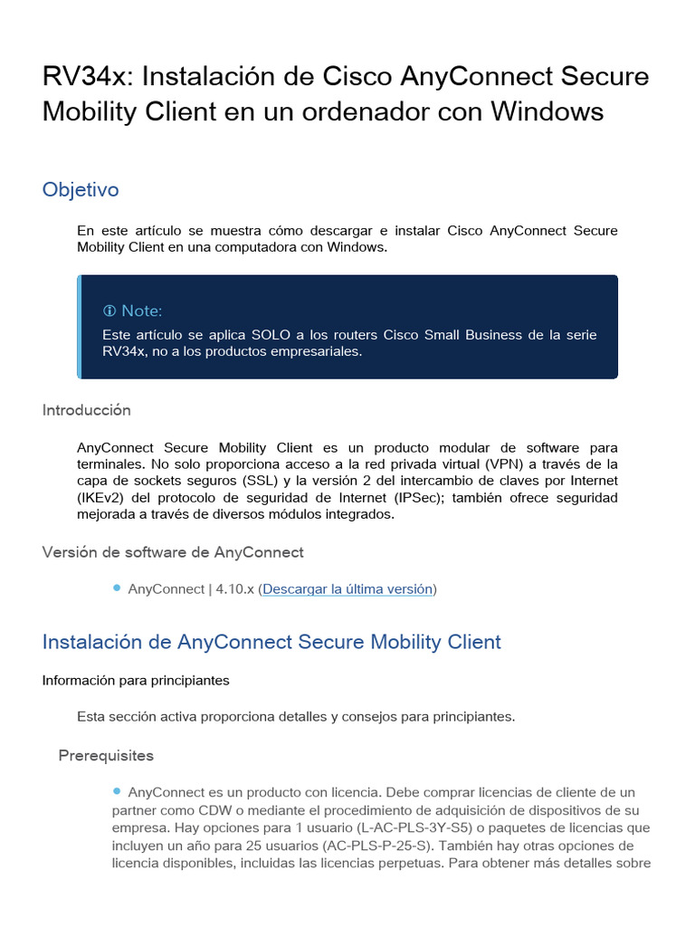 smb5686 Install Cisco Anyconnect Secure Mobility Client On A Windows ...