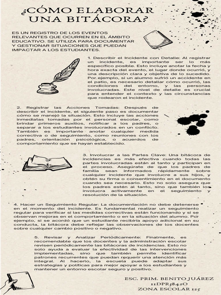 Cómo Elaborar una Bitácora Escolar | PDF | Comportamiento | Enseñando