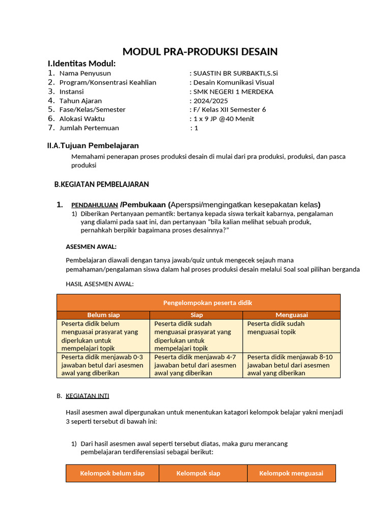 Modul PRA PRODUKSI | PDF
