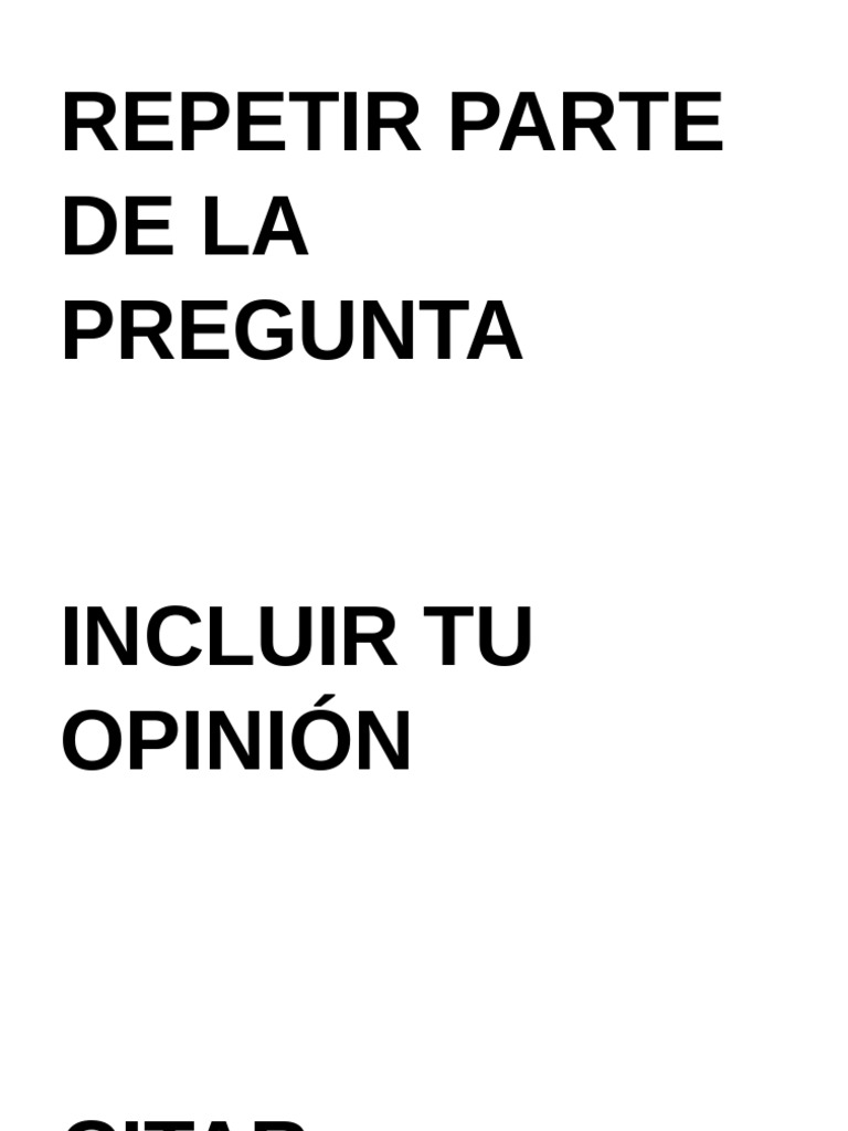 Repetir Parte de La Pregunta | PDF