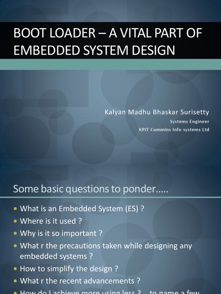 Boot Loader | PDF | Booting | Embedded System