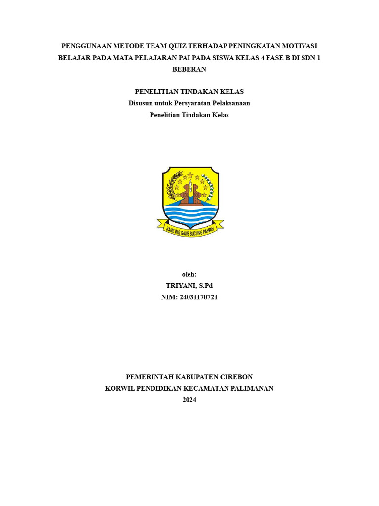Metode Team Quiz Tingkatkan Motivasi PAI | PDF