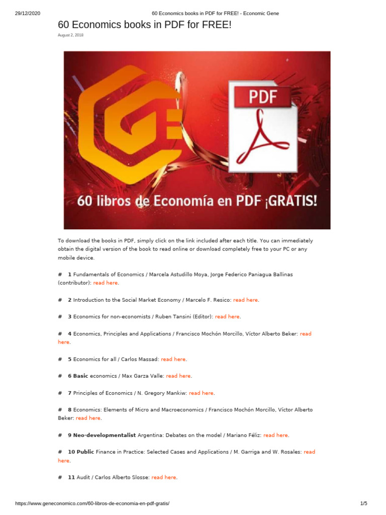 60 Free Economics Books In Pdf Pdf Economics Economies