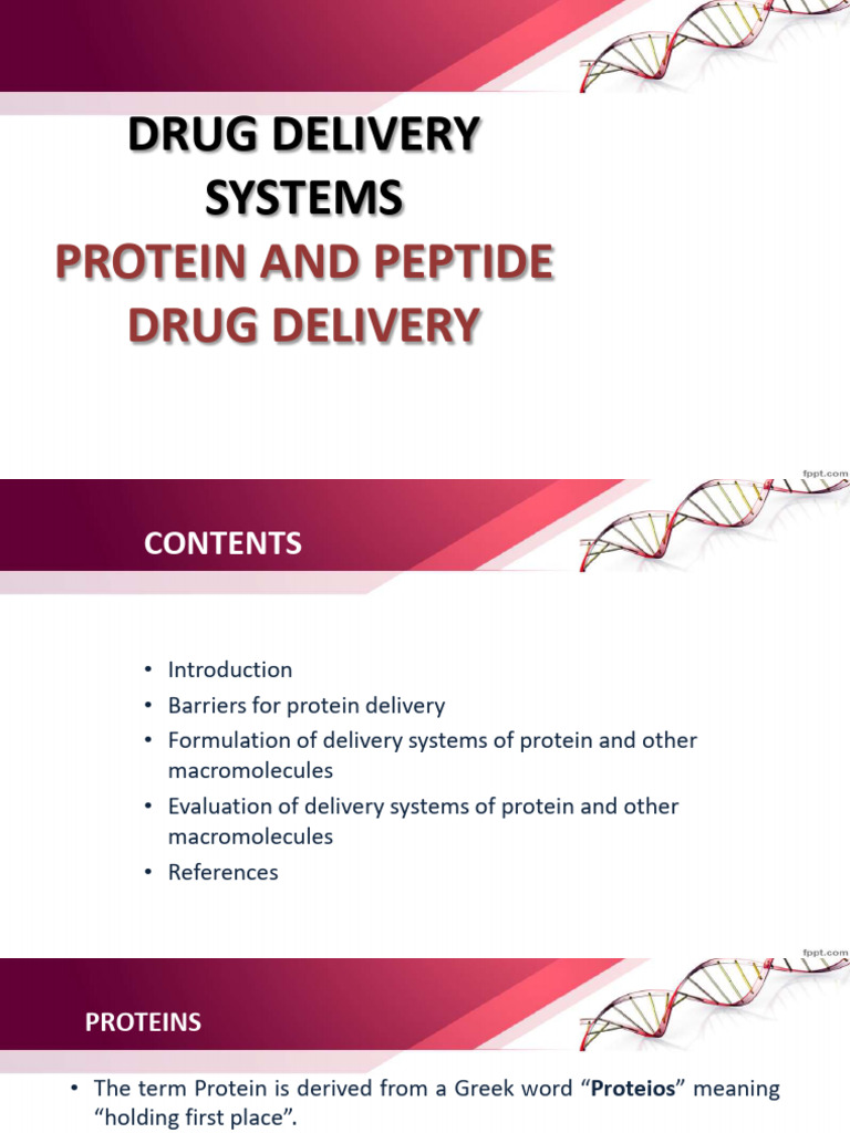 Protein & Peptide Dds -Pujitha r | PDF | Protein Structure | Proteolysis