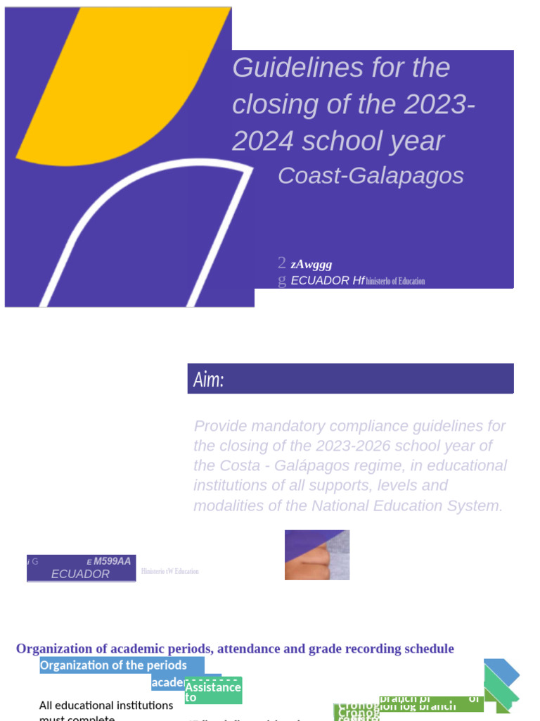 Guidelines For The End of The Academic Year 2023-2024 - Webinar | PDF ...