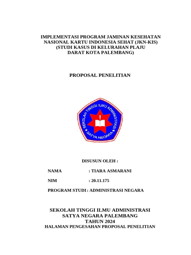 Cover Proposal Skripsi Tiara | PDF