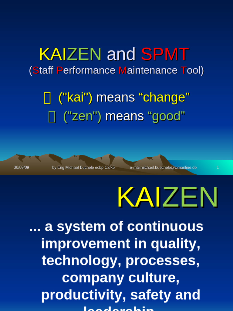 Kaizen slide English | PDF | Employment | Production And Manufacturing