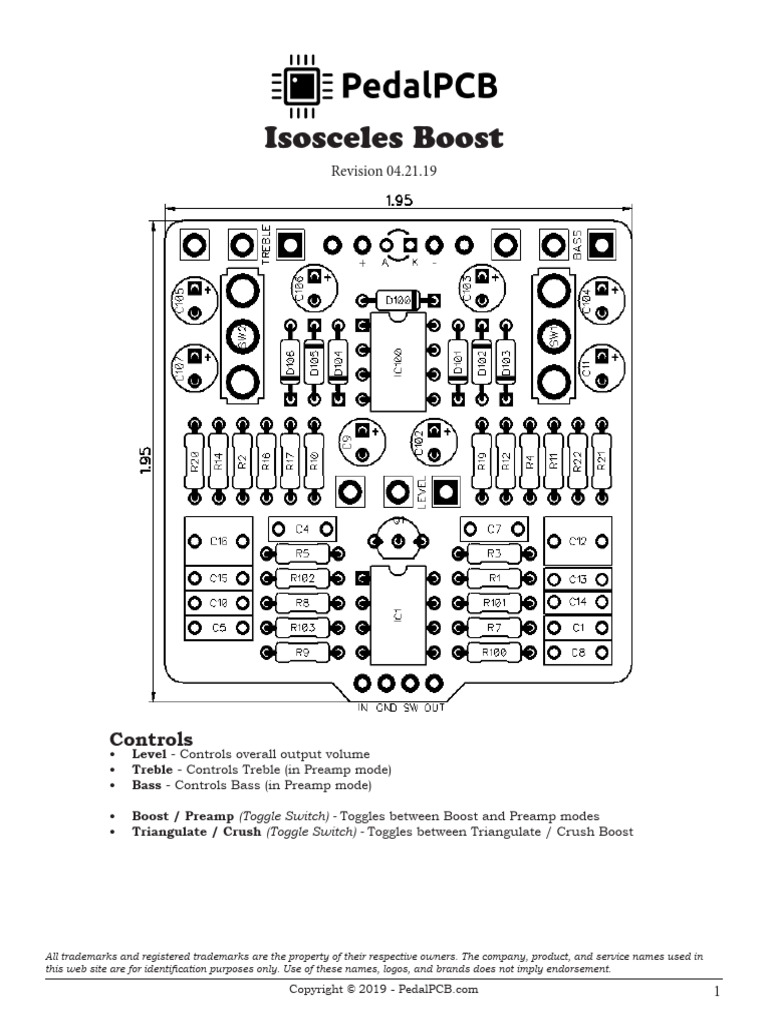 PedalPCB-Isosceles | PDF | Manufactured Goods | Electric Power