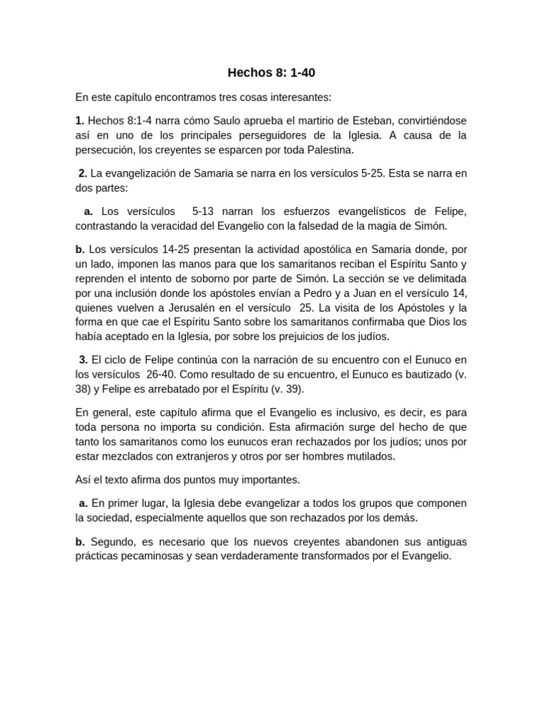 Hechos 8 Jose Alfaro_084617 | PDF