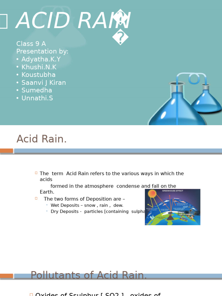 Acid Rain. | PDF | Oxide | Sulfur Dioxide