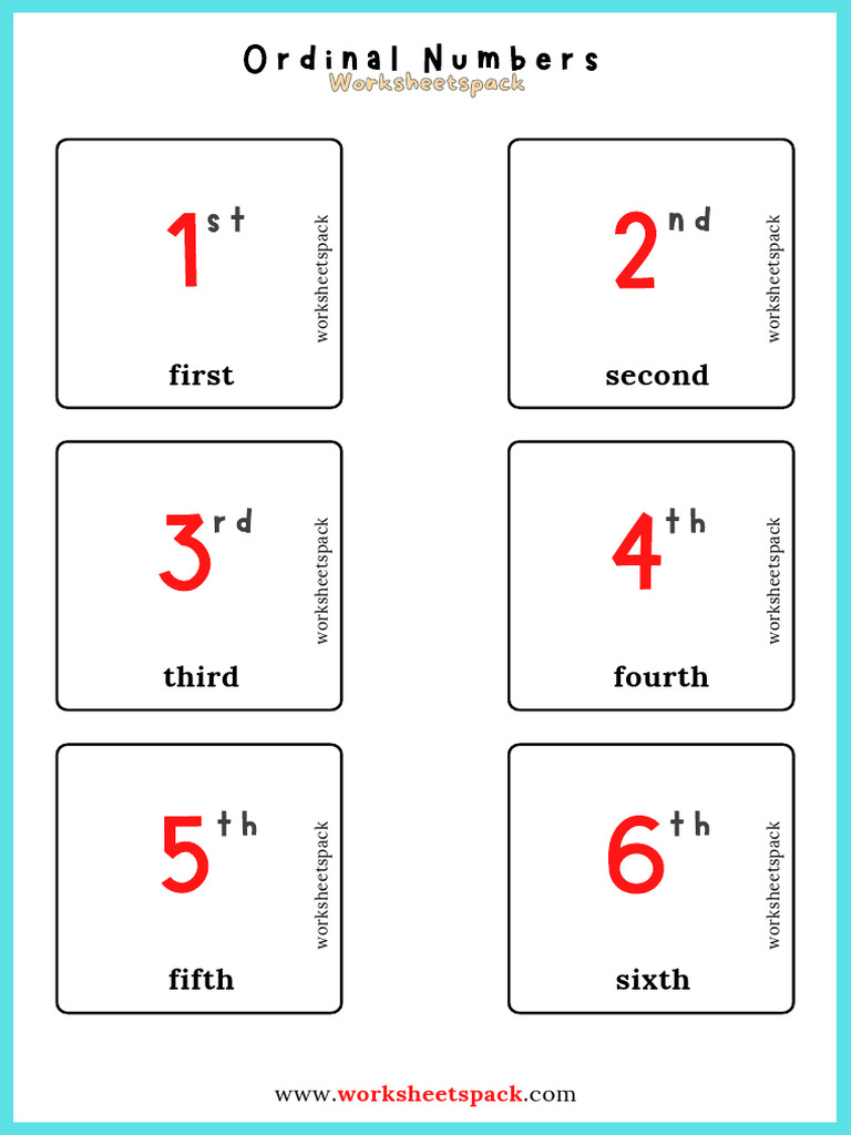 Ordinal Numbers | PDF