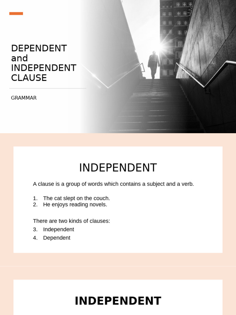 Dependent and Independent Clause | PDF | Clause | Linguistic Typology