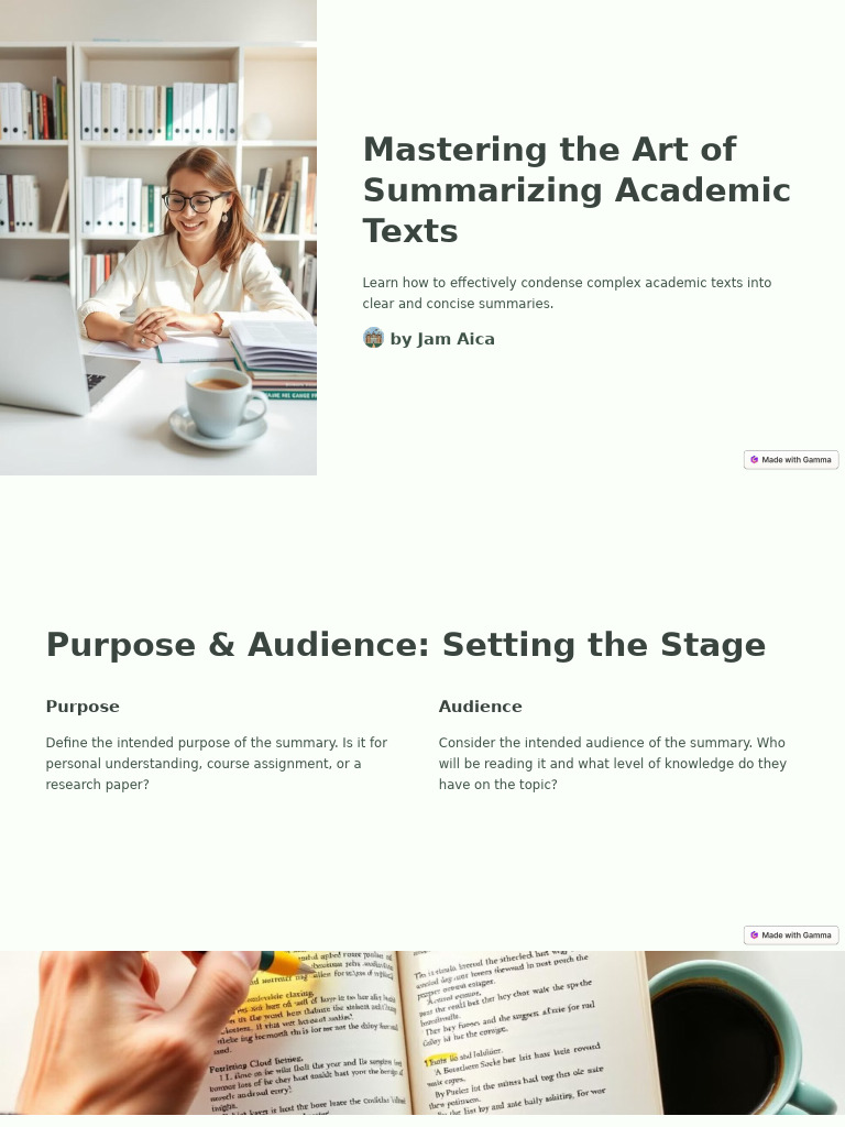 Mastering The Art of Summarizing Academic Texts | PDF | Accuracy And Precision | Cognition