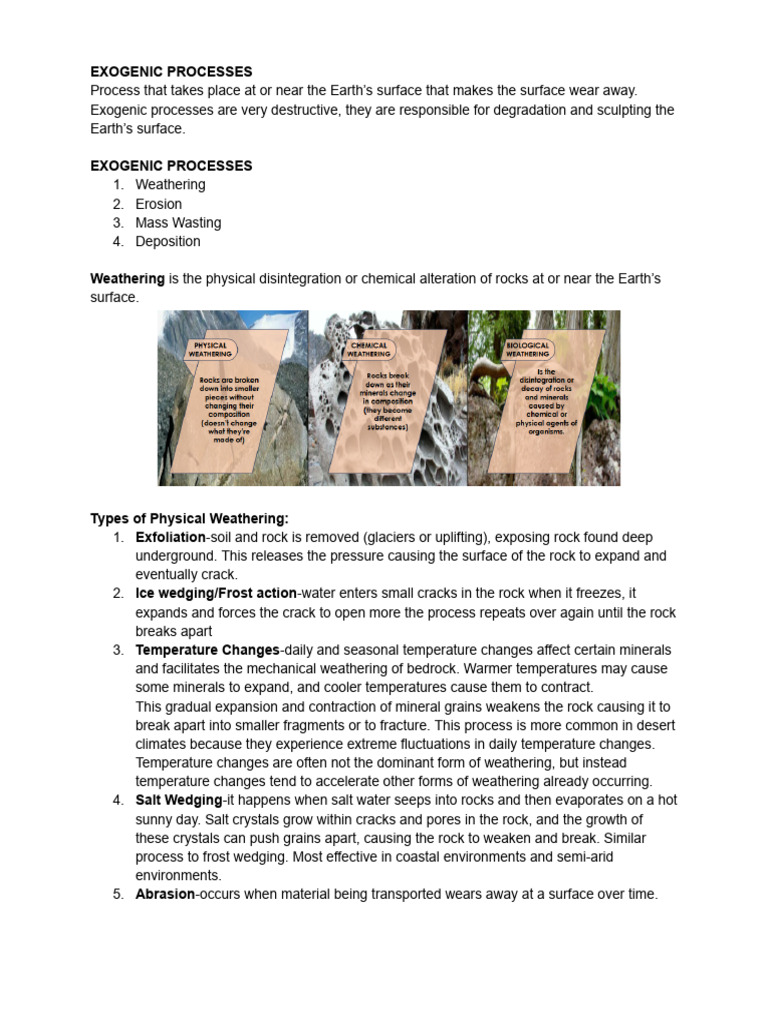 LECTURE_ Exogenic & Endogenic Processes-2 | PDF | Plate Tectonics ...