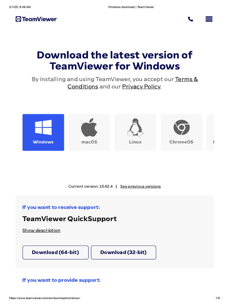Windows Download - TeamViewer | PDF | Microsoft Windows | Operating System Families