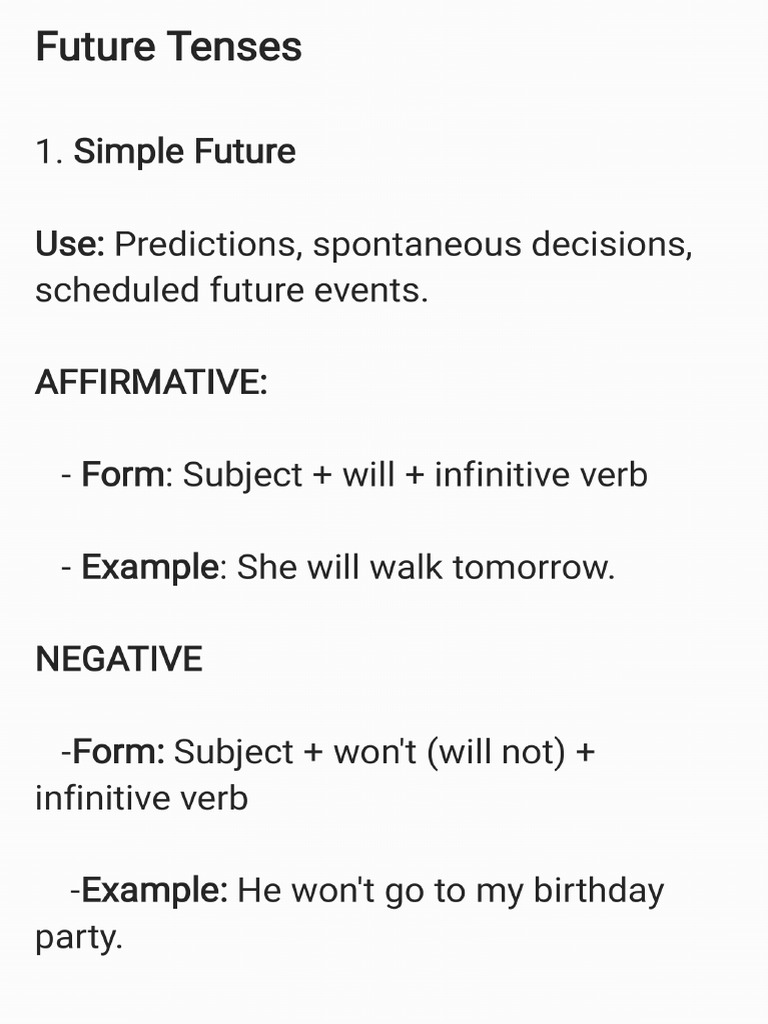 Future tenses english | PDF