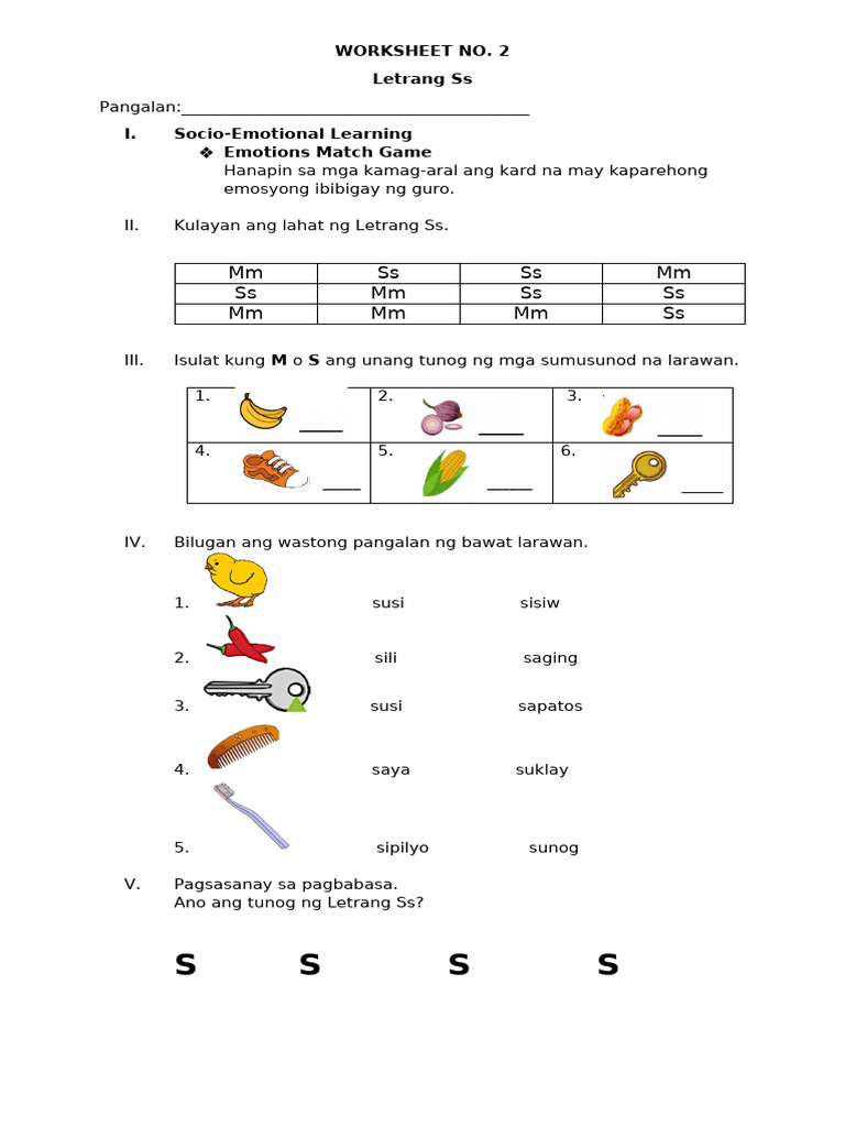 Worksheet 12 Letrang KK | PDF