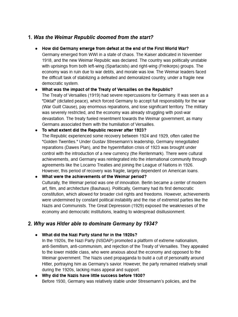 Germany | PDF | Weimar Republic | Nazi Germany