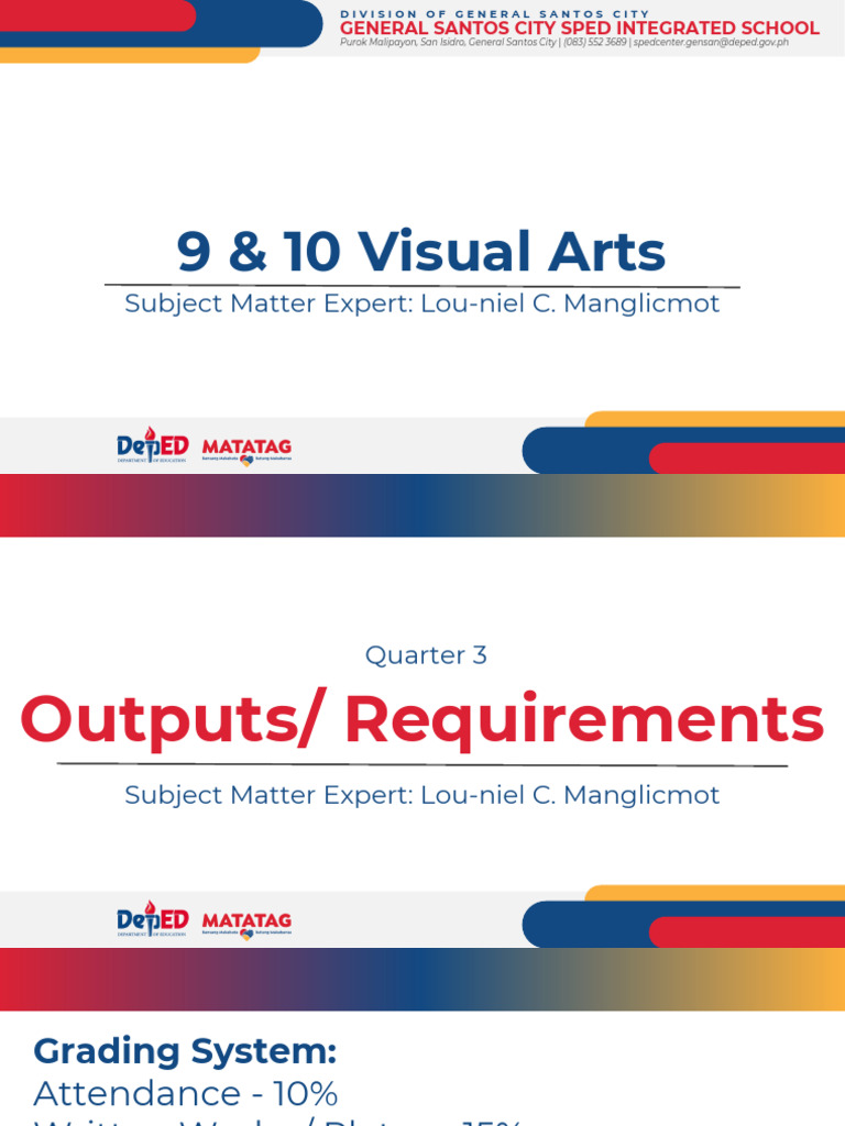 Q3 Visual Arts 9 List of Outputs PDF | PDF