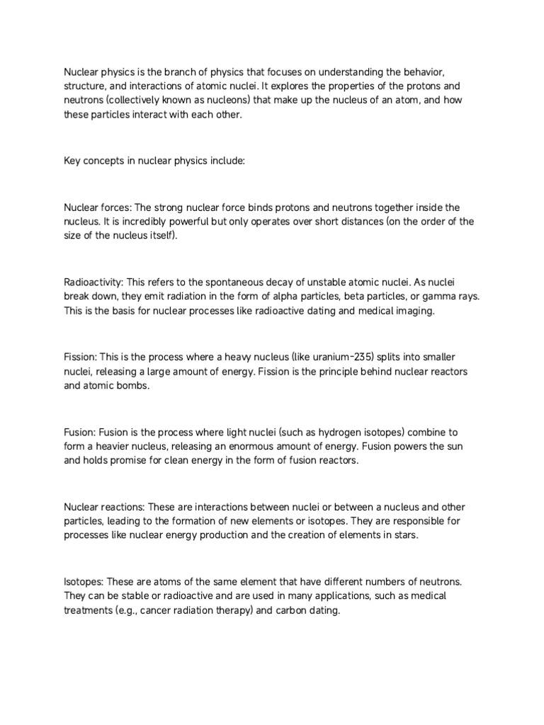 Introduction to Nuclear Physics Concepts | PDF