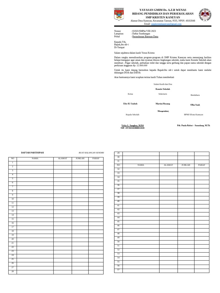 Kartu Kawan Komite Sekolah | PDF