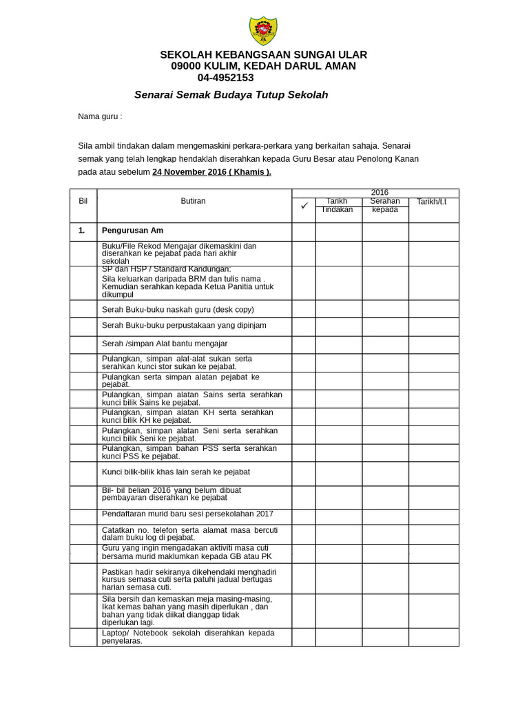 Budaya Tutup Sekolah Sksu | PDF