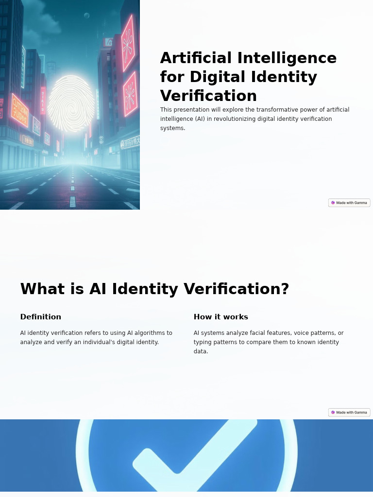 AI in Digital Identity Verification | PDF | Authentication | Artificial ...