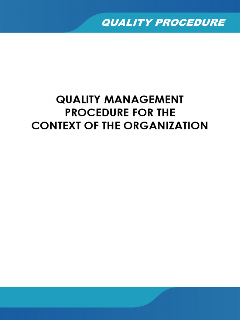 4.-Quality-Management-Procedures-Examples | PDF | Risk | Quality Management System