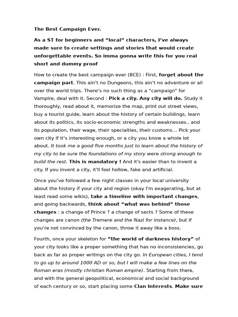 Como Escrever The Best Campaign Ever | PDF
