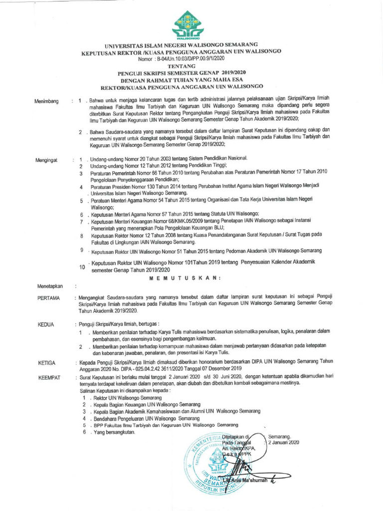 SK Penguji Skripsi Dan Karya Ilmiah SMT Genap 2019-2020 - Compressed | PDF