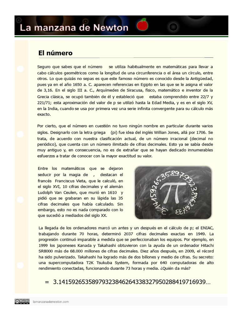 El Número Pi. | PDF