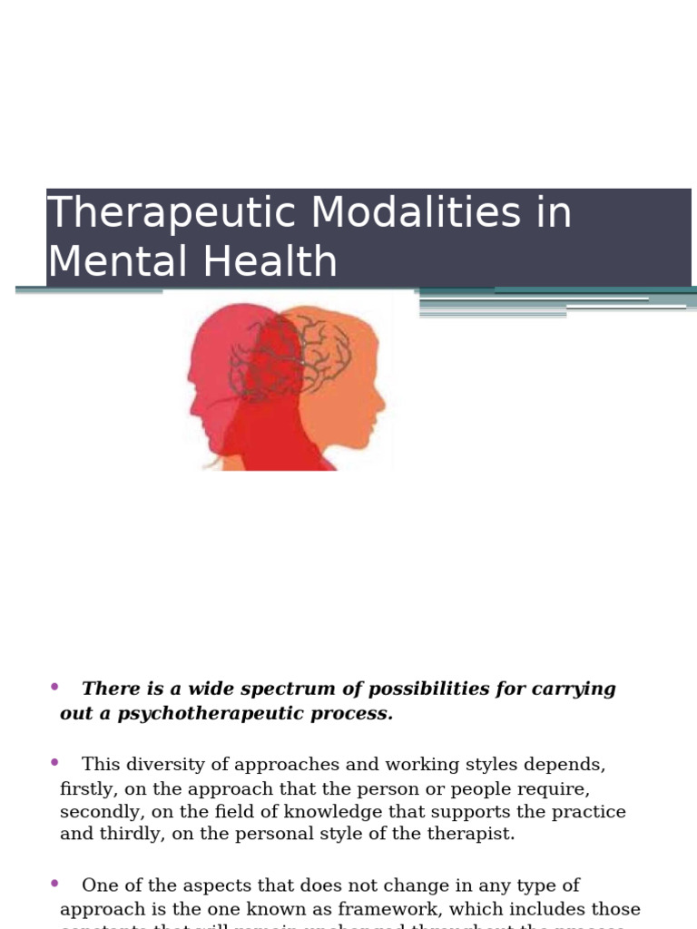 71467032-Therapeutic Modalities in Mental Health | PDF ...
