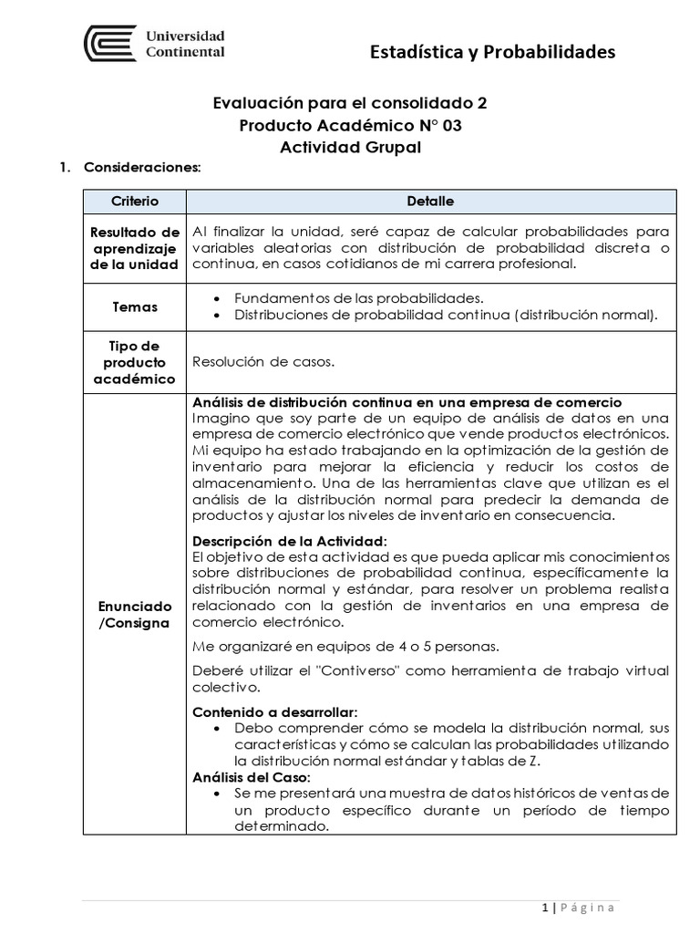 C2 Producto Académico 3 Tarea-Proyecto-Rúbrica 2024 - 20B | PDF ...